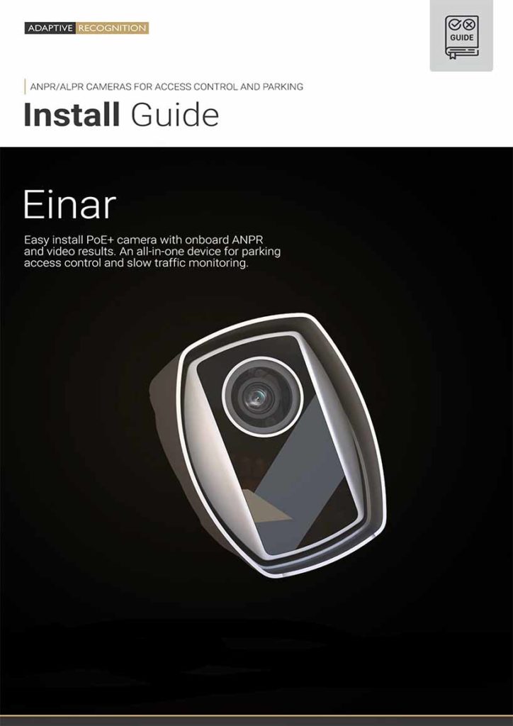 Einar ANPR Camera for Access Control & Parking - Adaptive Recognition's ...