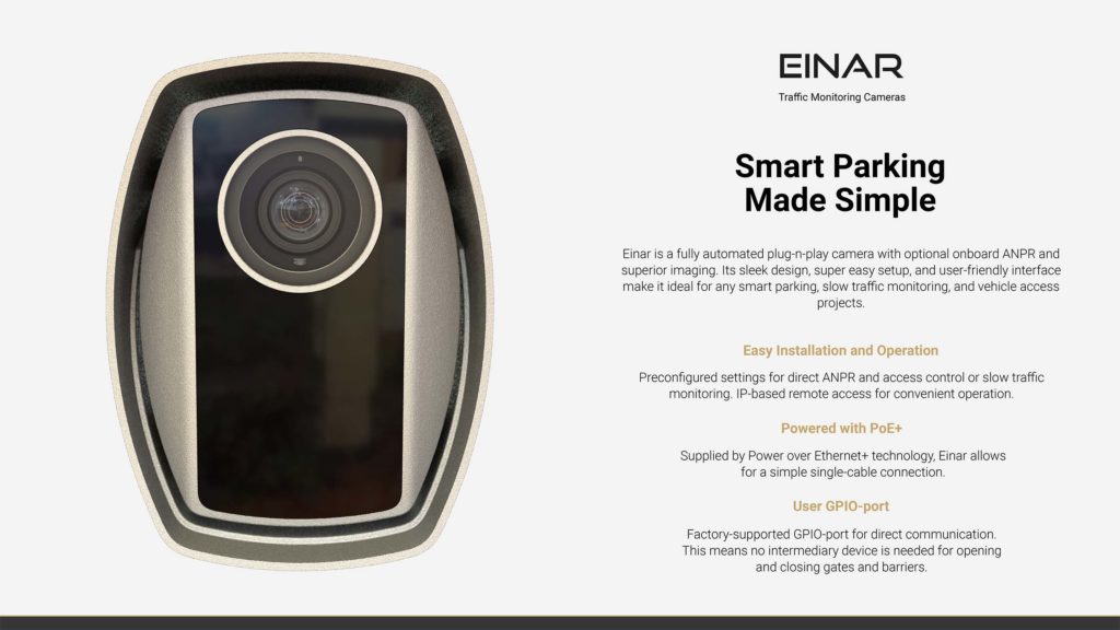 Einar ANPR Camera for Access Control & Parking - Adaptive Recognition's ...