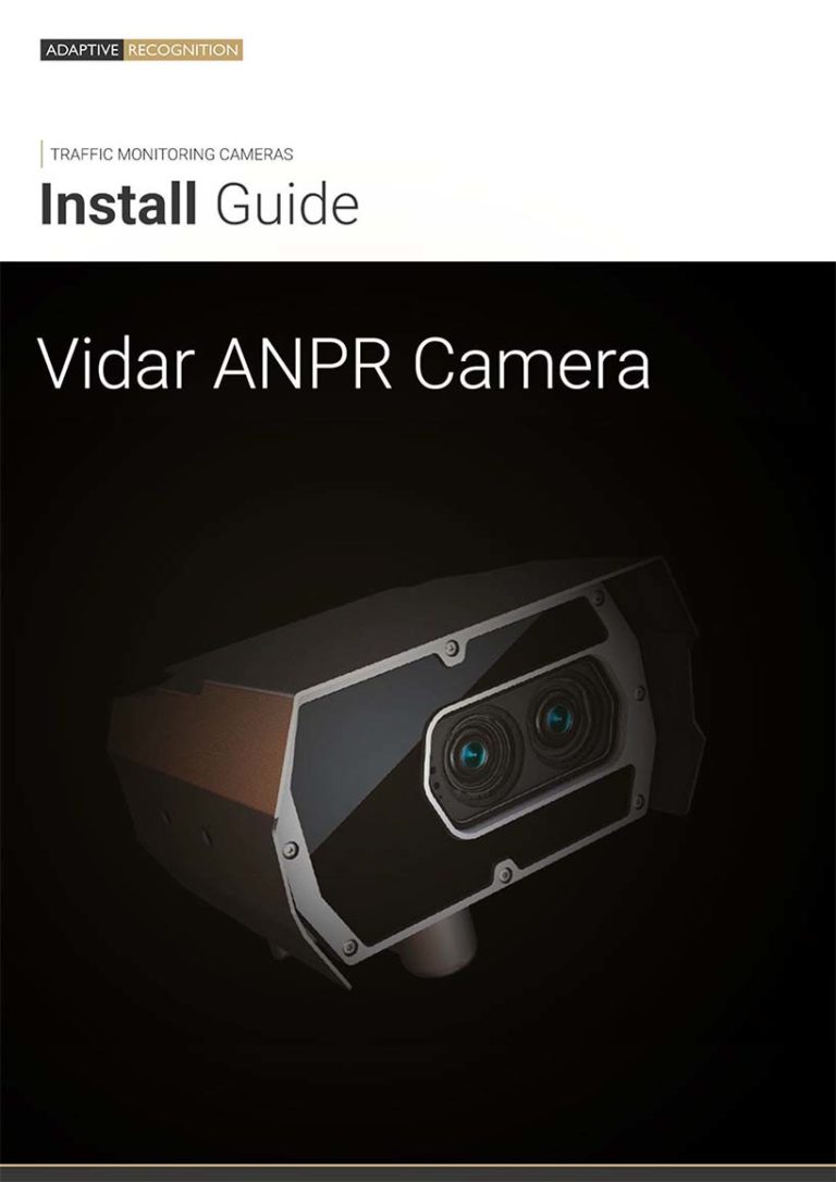 Vidar ANPR Cameras for Any Type of Traffic Monitoring - Adaptive ...