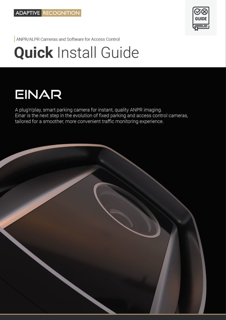 Einar ANPR Camera for Access Control & Parking - Adaptive Recognition's ...