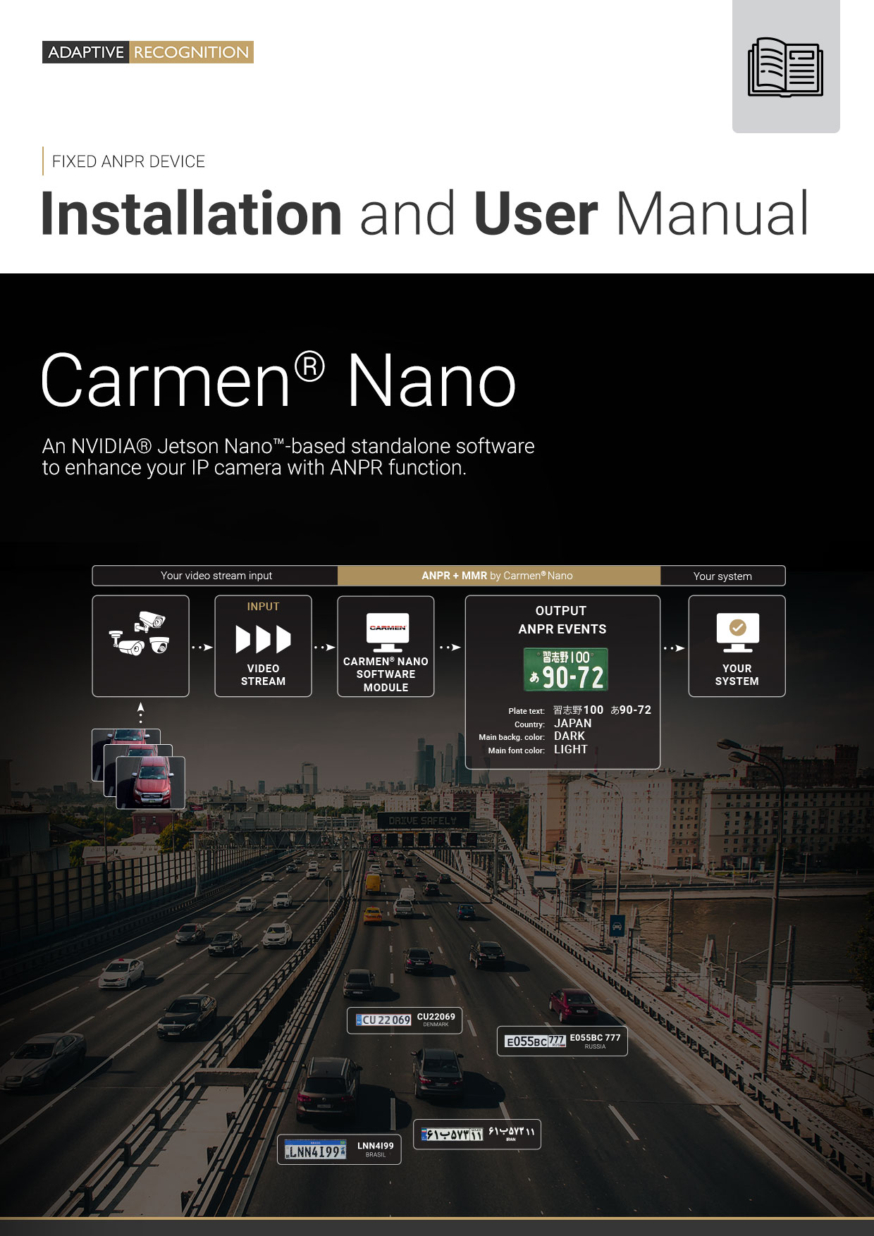 Carmen® Nano ANPR for NVIDIA Jetson-Based Computers - Adaptive Recognition's documents