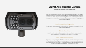 Vidar Axle Camera for Vehicle Axle Counting - Adaptive Recognition's documents