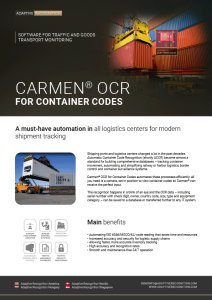 Carmen® OCR Software Library for Container Code Recognition - Adaptive Recognition's documents