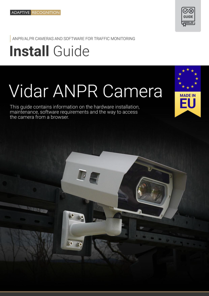 Vidar Speed Cameras for Speed Enforcement and ANPR - Adaptive ...