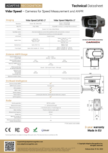 Vidar Speed Cameras for Speed Enforcement and ANPR - Adaptive ...
