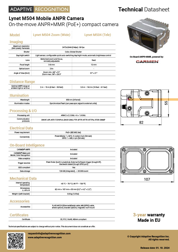 Lynet Speed - Adaptive Recognition's documents