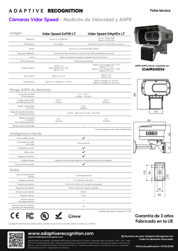 Vidar ANPR Cameras for Any Type of Traffic Monitoring - Adaptive Recognition's documents