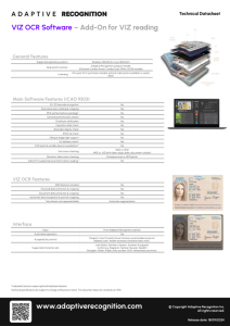 VIZ OCR Software Add-on for VIZ reading - Adaptive Recognition's documents