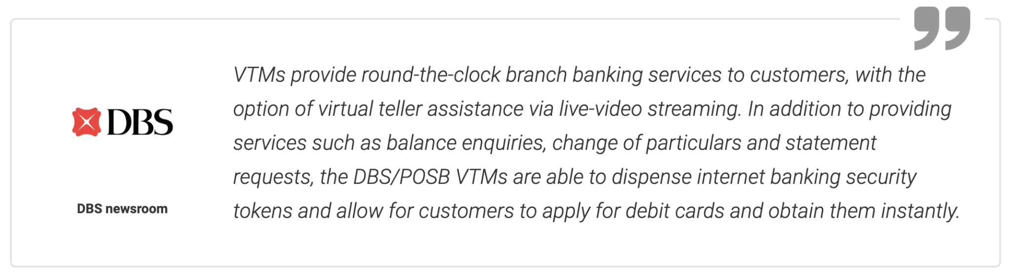 Singaporean Banks Redefine ATM Usage with VTM Innovation | Adaptive ...